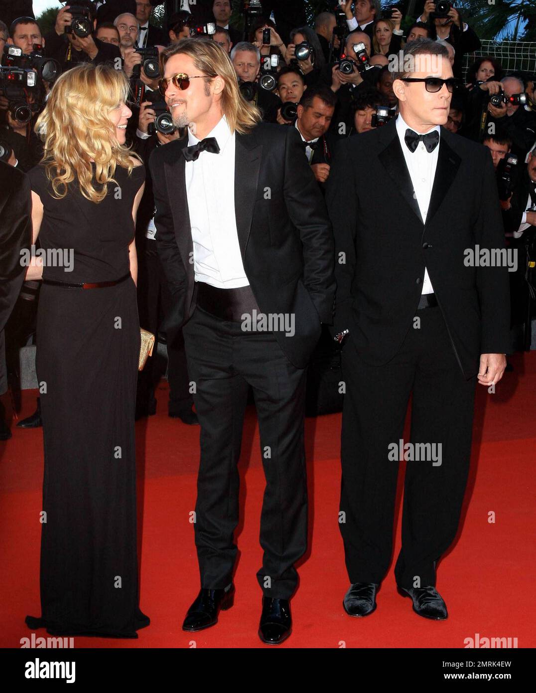 Dede Gardner, Brad Pitt, Ray Liotta at the Premiere of "Killing Them ...