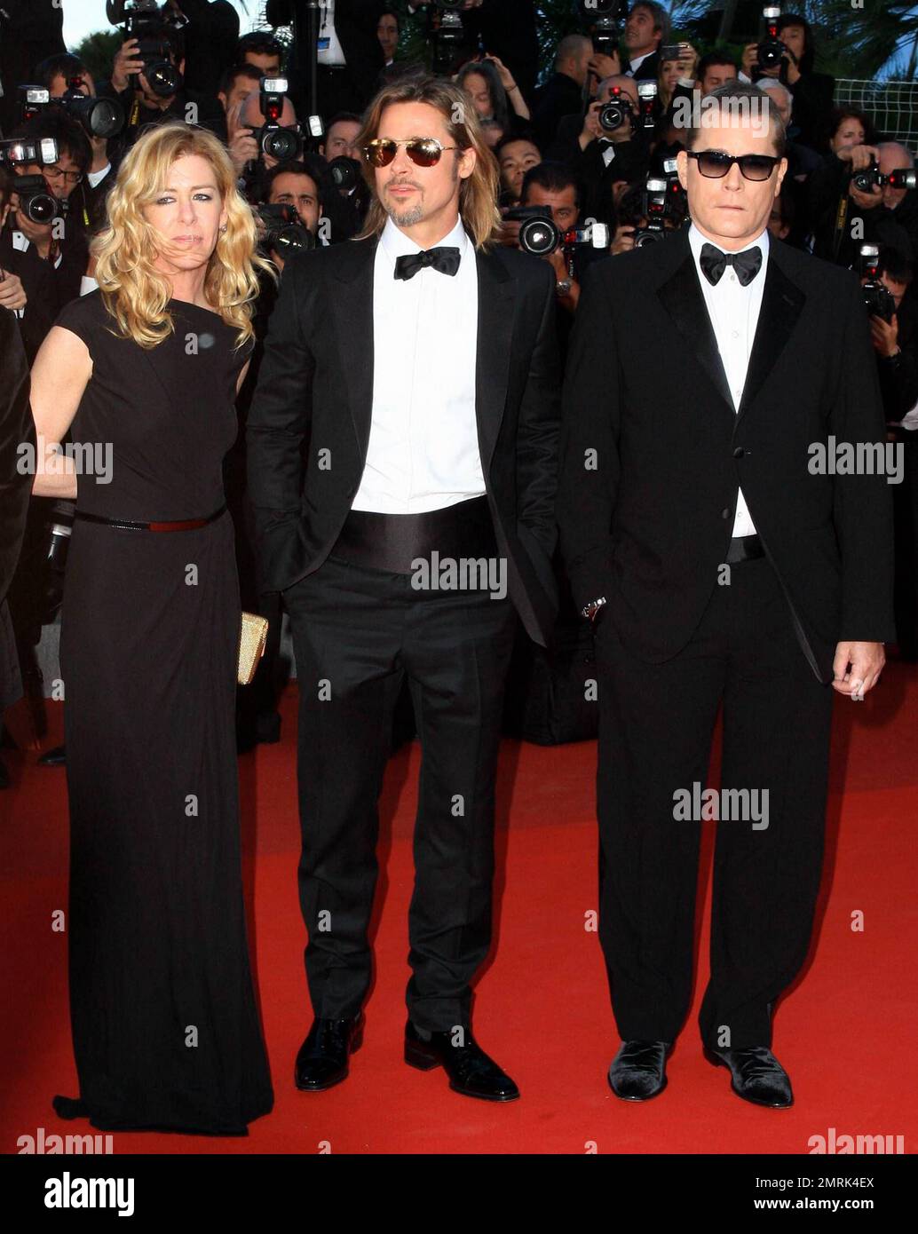 Dede Gardner, Brad Pitt, Ray Liotta at the Premiere of "Killing Them ...