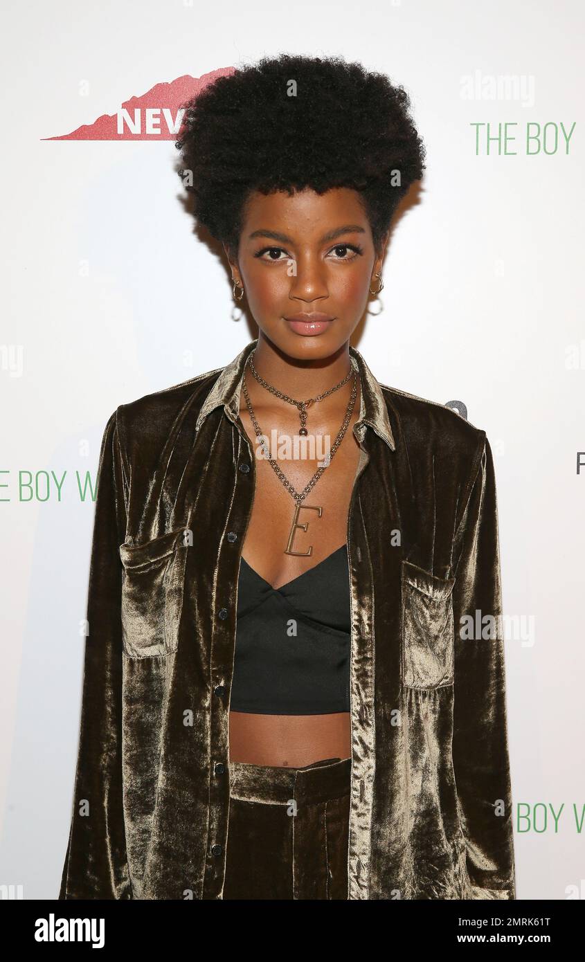 Model Ebonee Davis attends the world premiere of, "Manolo: The Boy Who ...