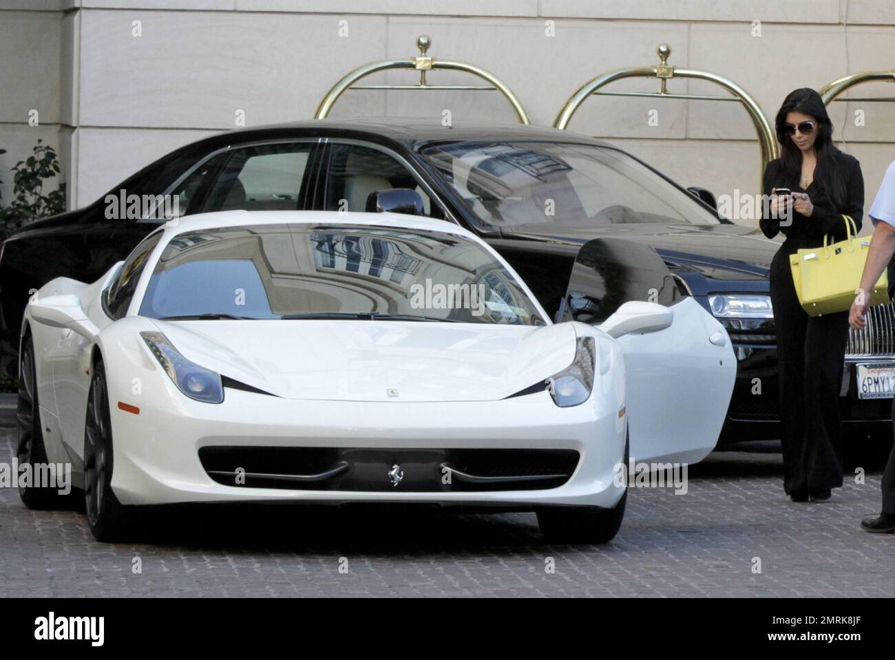 Kim Kardashian White Ferrari 458 Italia Spider