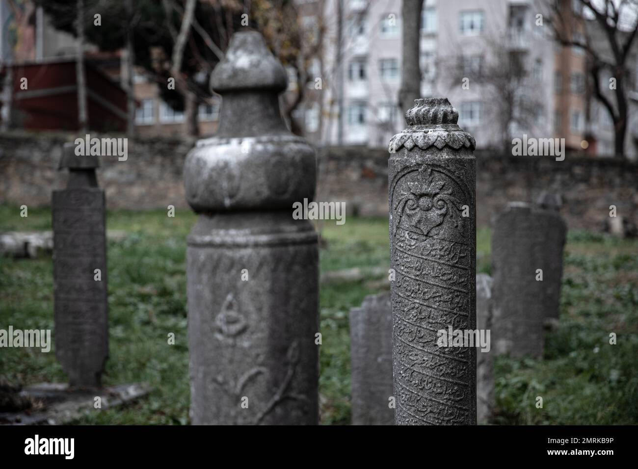 Some tombstones were found to have motifs. It is seen that the 400-year ...