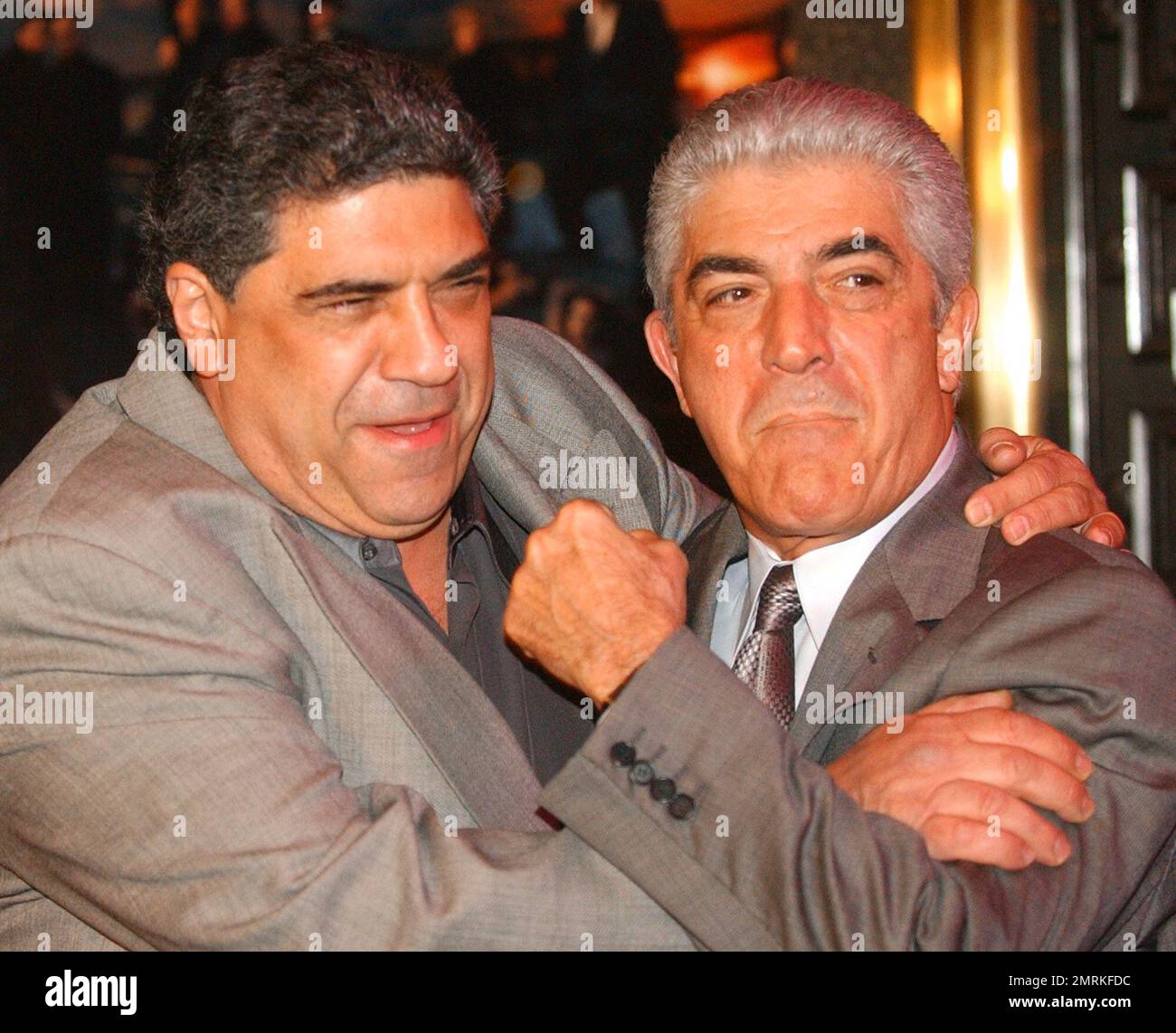 FILE - In this March 2, 2004 file photo, actors Vincent Pastore, left ...