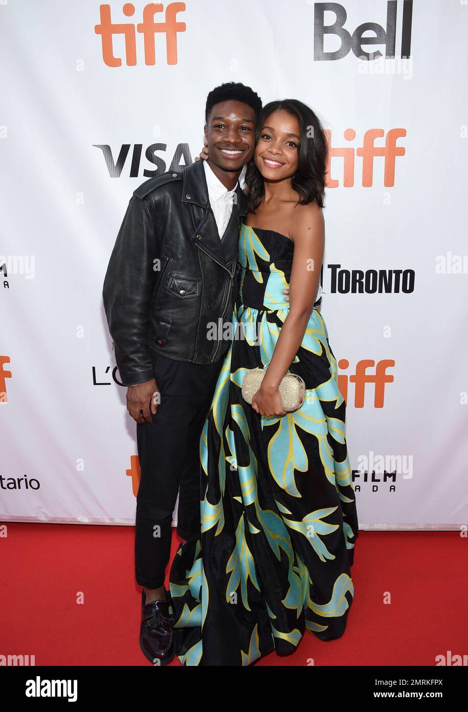Actors Lamar Johnson, left, and Rachel Hilson attend the premiere for ...