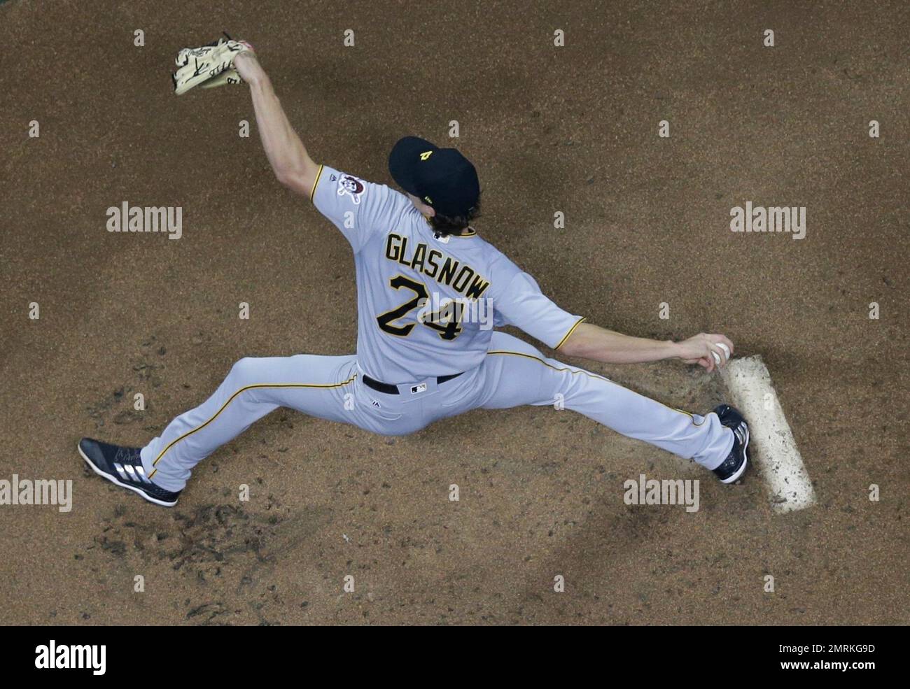 Pittsburgh Pirates starting pitcher Tyler Glasnow throws during the ...