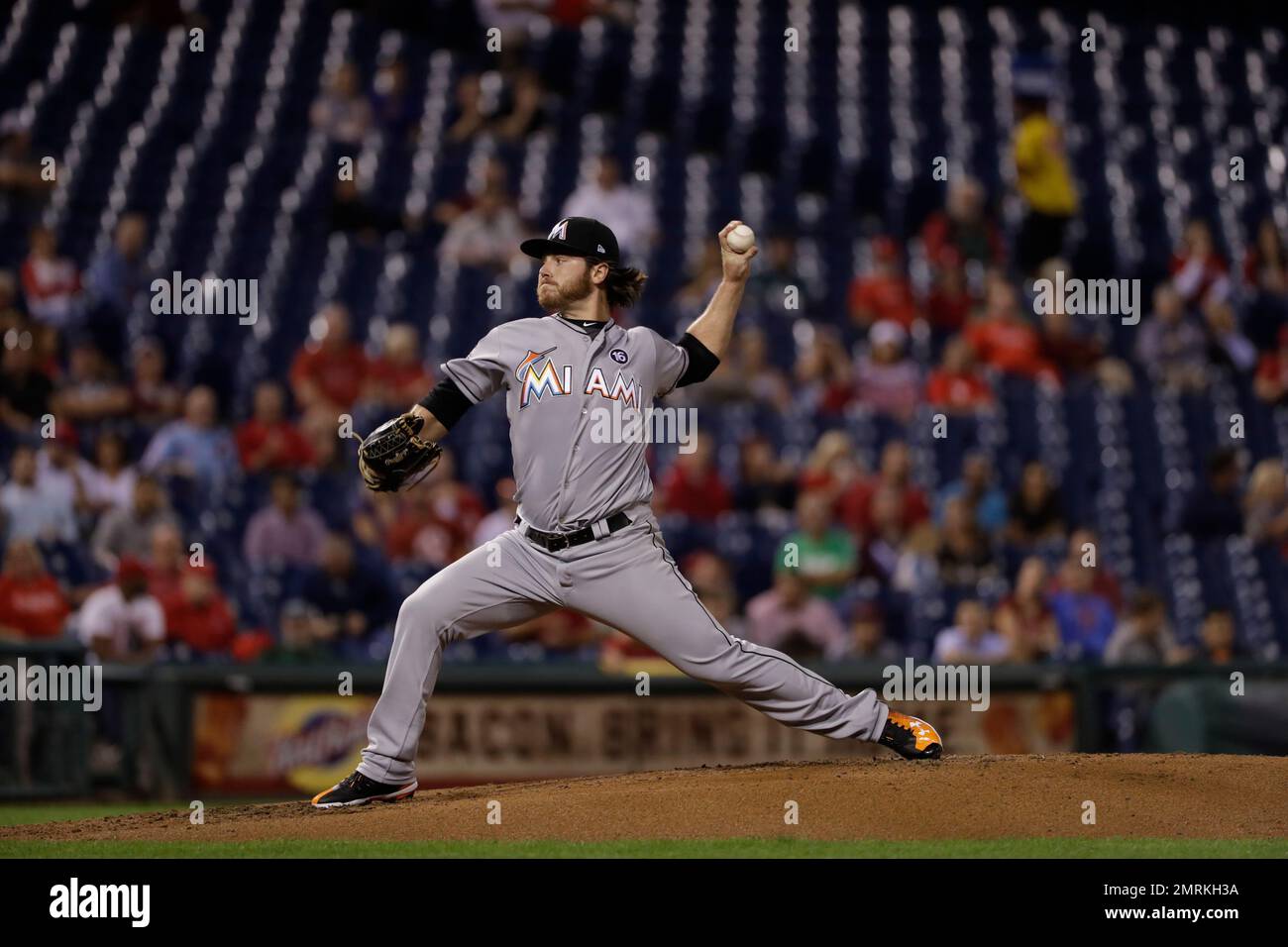 Miami Marlins' Dillon Peters in action during a baseball game against ...
