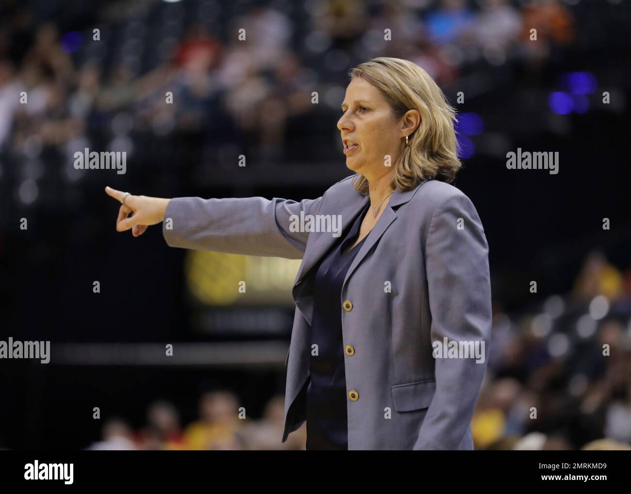 Minnesota Lynx head coach Cheryl Reeve in action during the first half ...