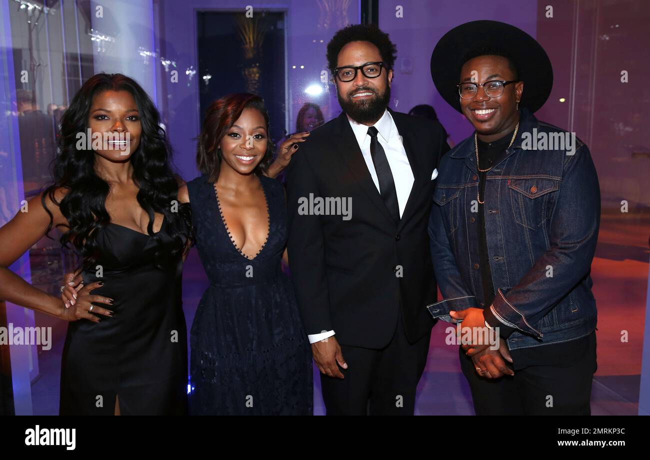 Keesha Sharp, from left, Bresha Webb, Diallo Riddle, and Marcel Spears ...