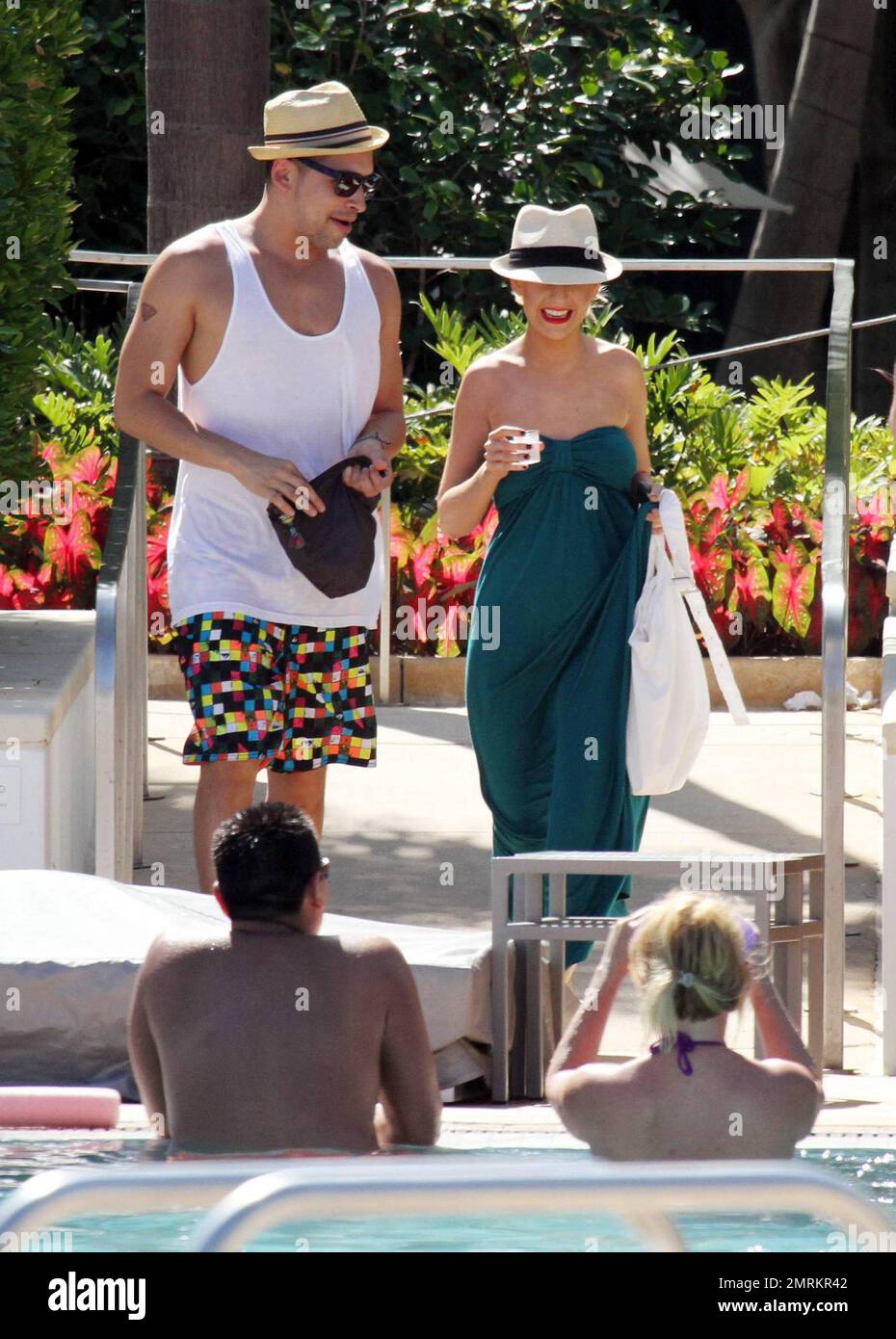 Christina Aguilera joins good pal Simone Harouche poolside at the ...