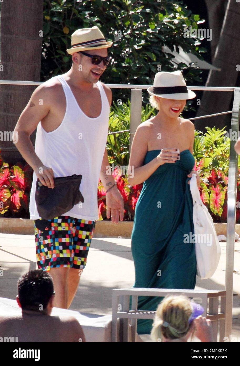 Christina Aguilera joins good pal Simone Harouche poolside at the ...