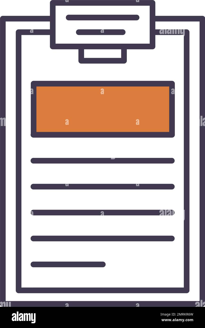 Clipboard icon. Research information on office paper line vector ...