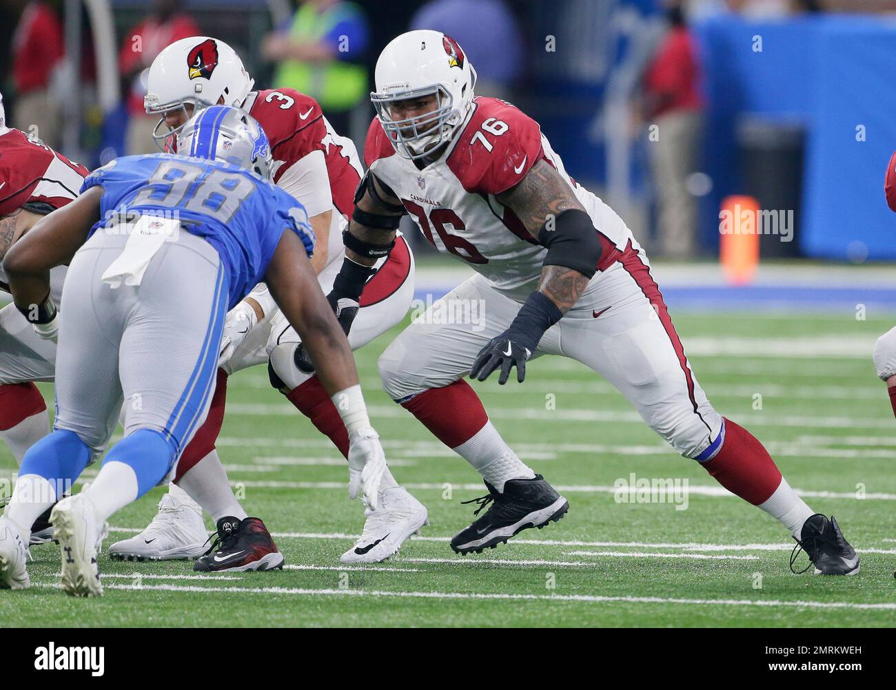 Arizona Cardinals offensive guard Mike Iupati (76) blocks against ...