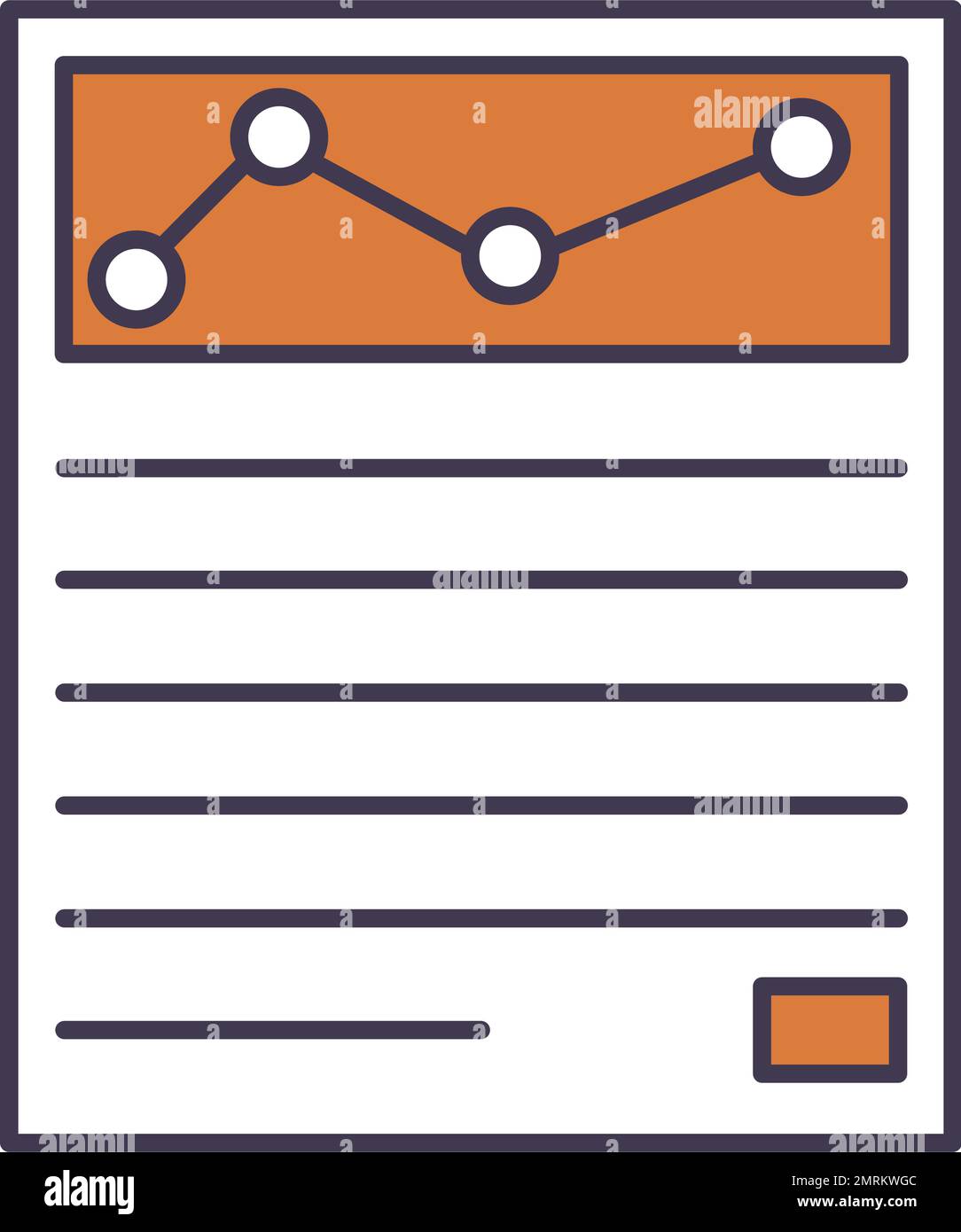 Result report icon. Control document vector. Financial business data ...