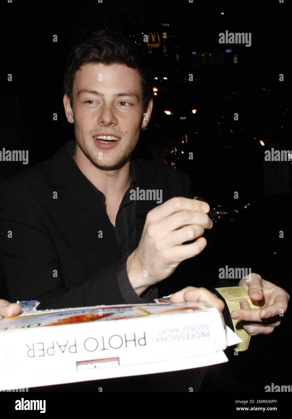 Cory Monteith at a private party for "The King's Speech" held at the ...