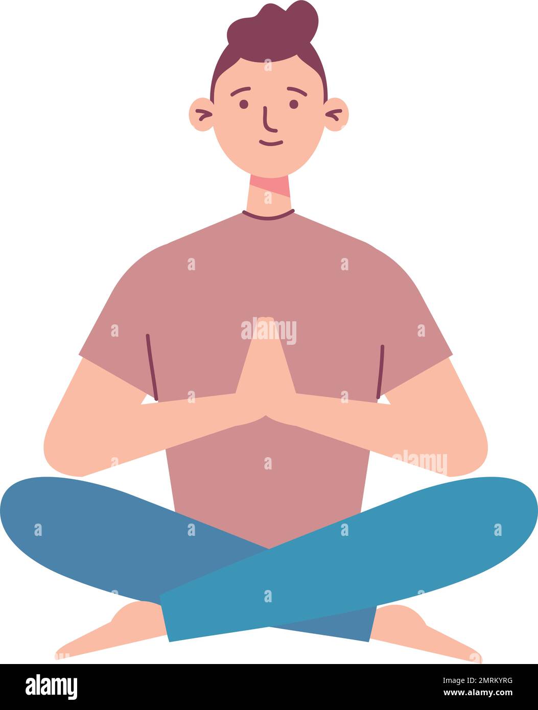 Seated lotus pose Stock Vector Images - Alamy