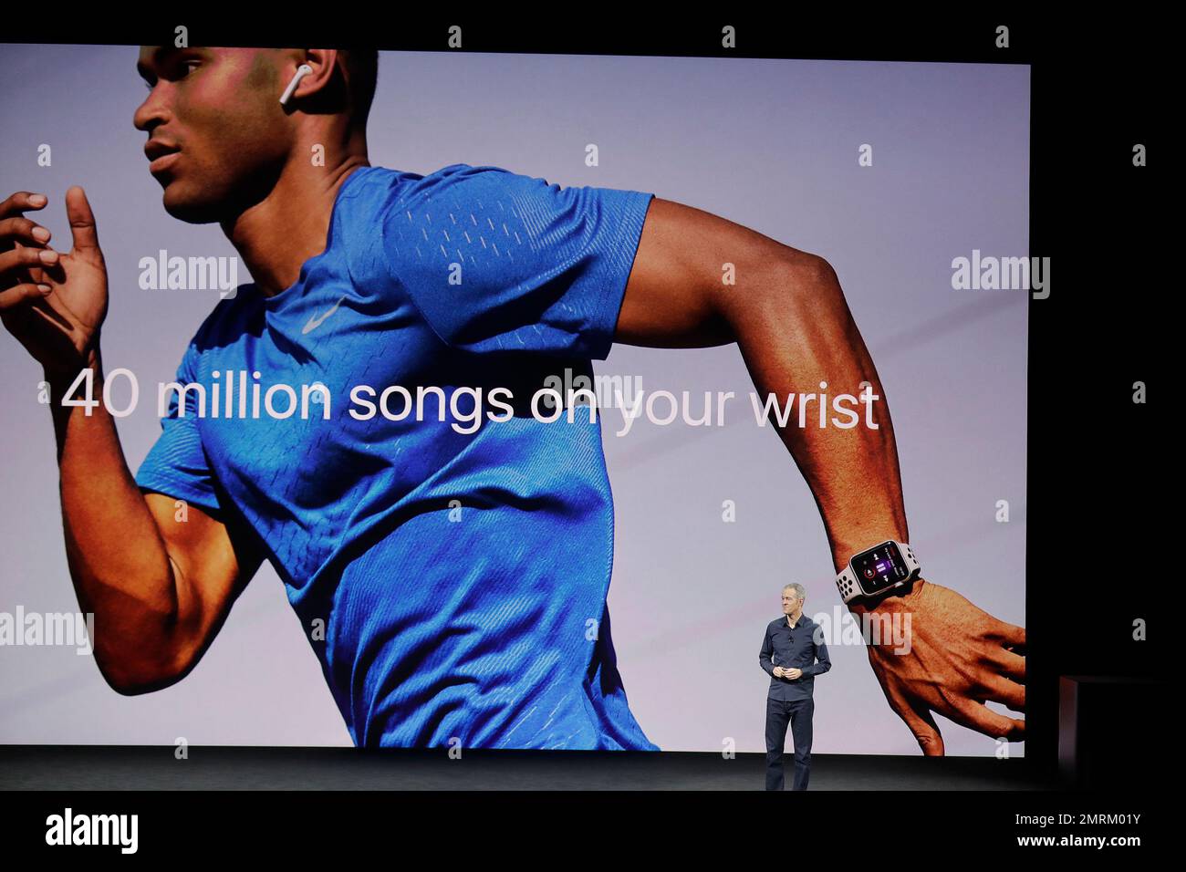 Jeff Williams, Apple's chief operating officer, shows new Apple Watch ...