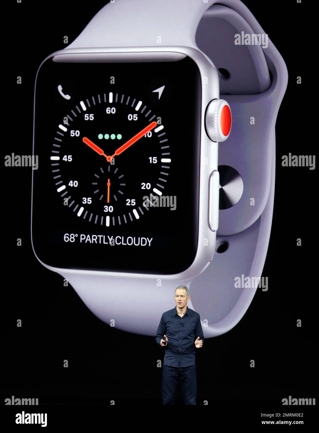 Jeff Williams, Apple's chief operating officer, shows new Apple Watch ...