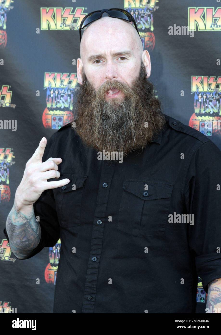 Chris Kael of 'Five Finger Death Punch' attends the KISS by Monster Mini Golf grand opening in ...