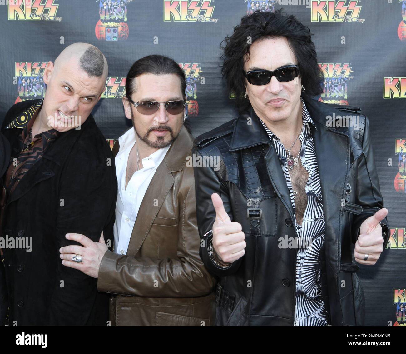 Eric Singer and Paul Stanley attend the KISS by Monster Mini Golf grand ...
