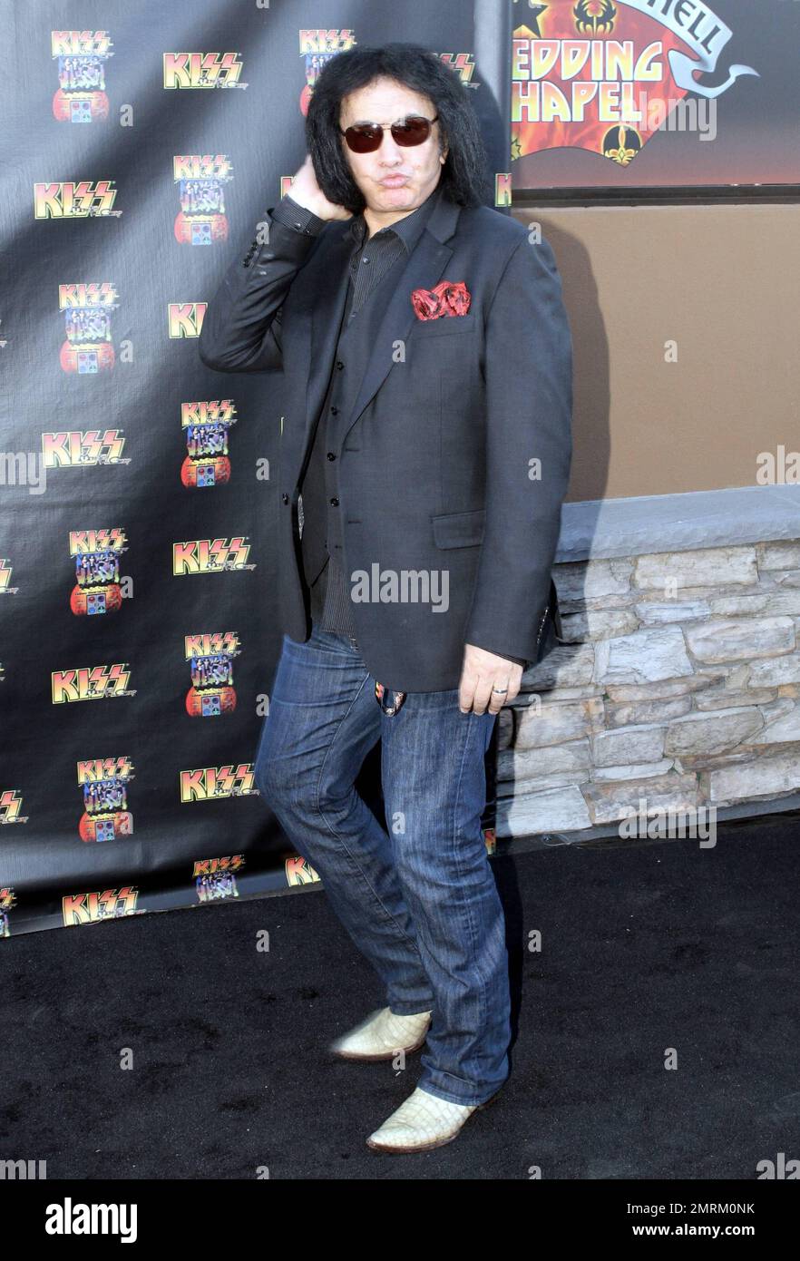 Gene Simmons attends the KISS by Monster Mini Golf grand opening in Las ...