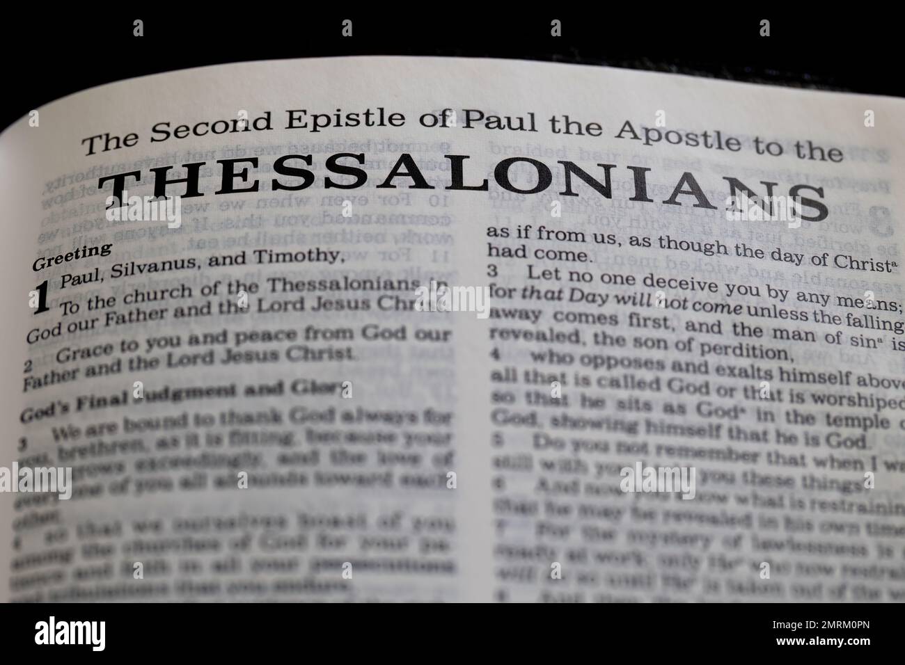 Second epistle of paul the apostle to the thessalonians hi-res stock ...
