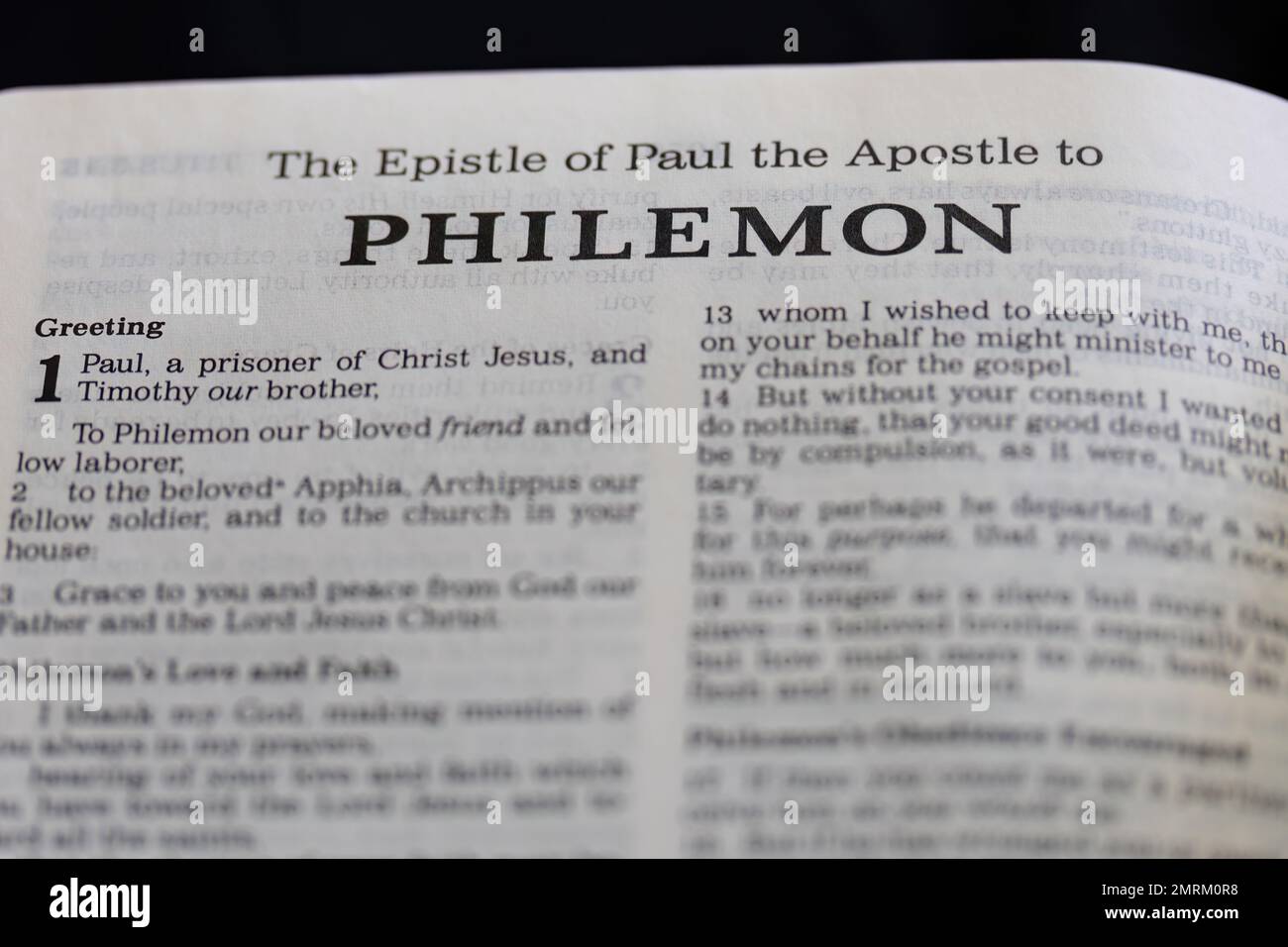 Philemon bible hi-res stock photography and images - Alamy