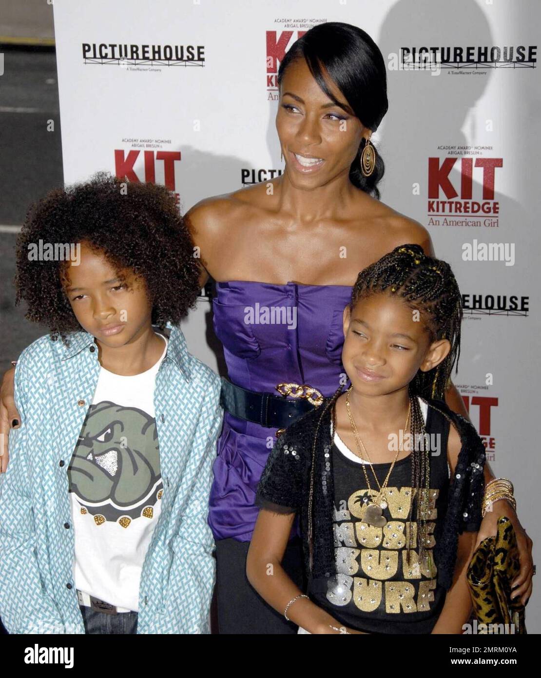 Jada Pinkett Smith and Jada Willow and Jaden Smith attend the New York ...