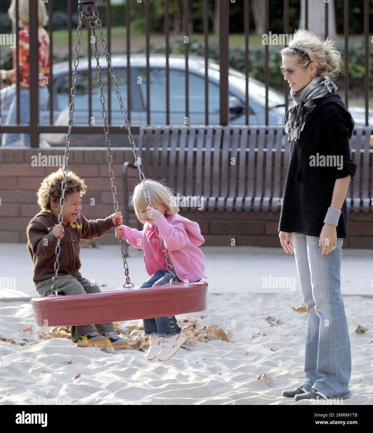 Heidi Klum takes her daughter Leni and two sons Henry and Johan to the ...