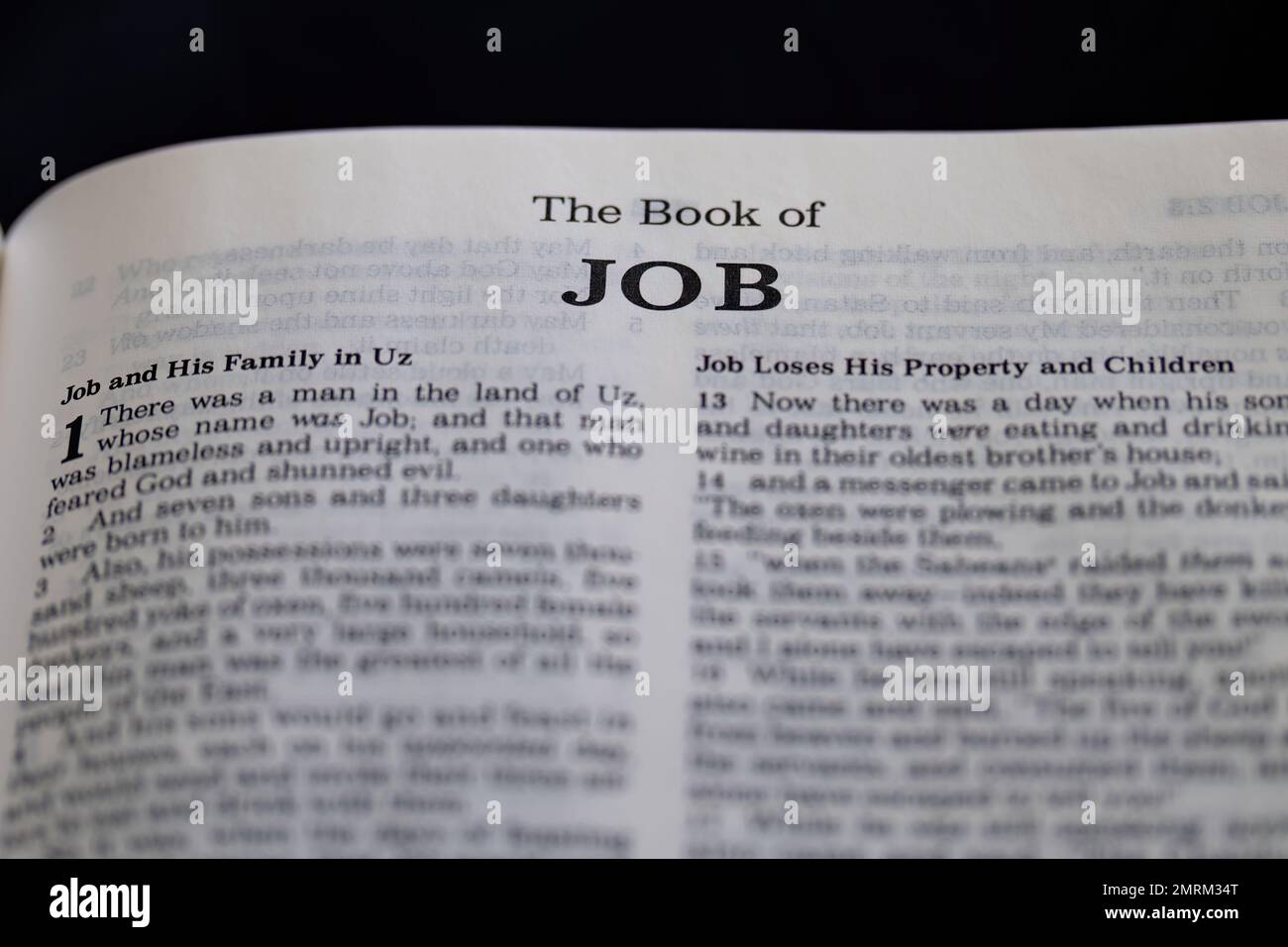 Book of job bible hi-res stock photography and images - Alamy