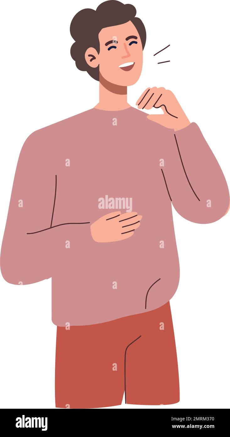 Joyful young male laughing Stock Vector Images - Alamy