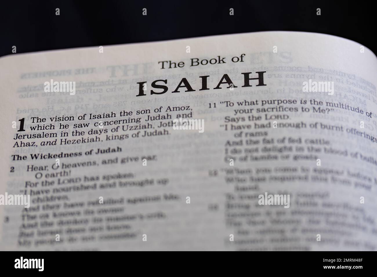 Book of isaiah hi-res stock photography and images - Alamy