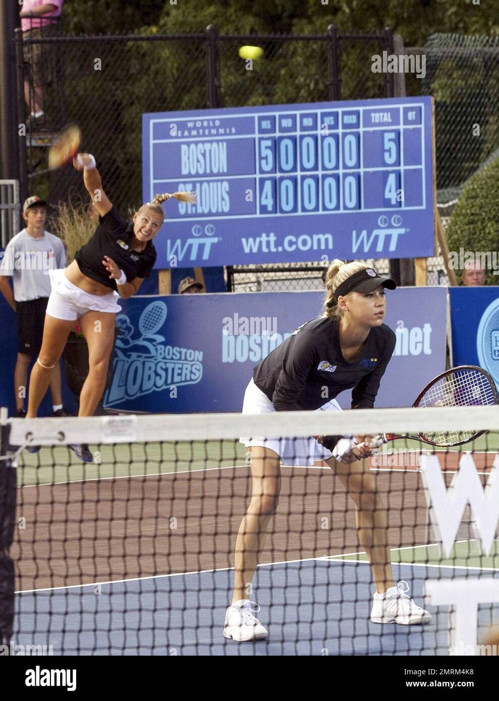 Anna Kournikova plays in the women's doubles match with the St. Louis ...