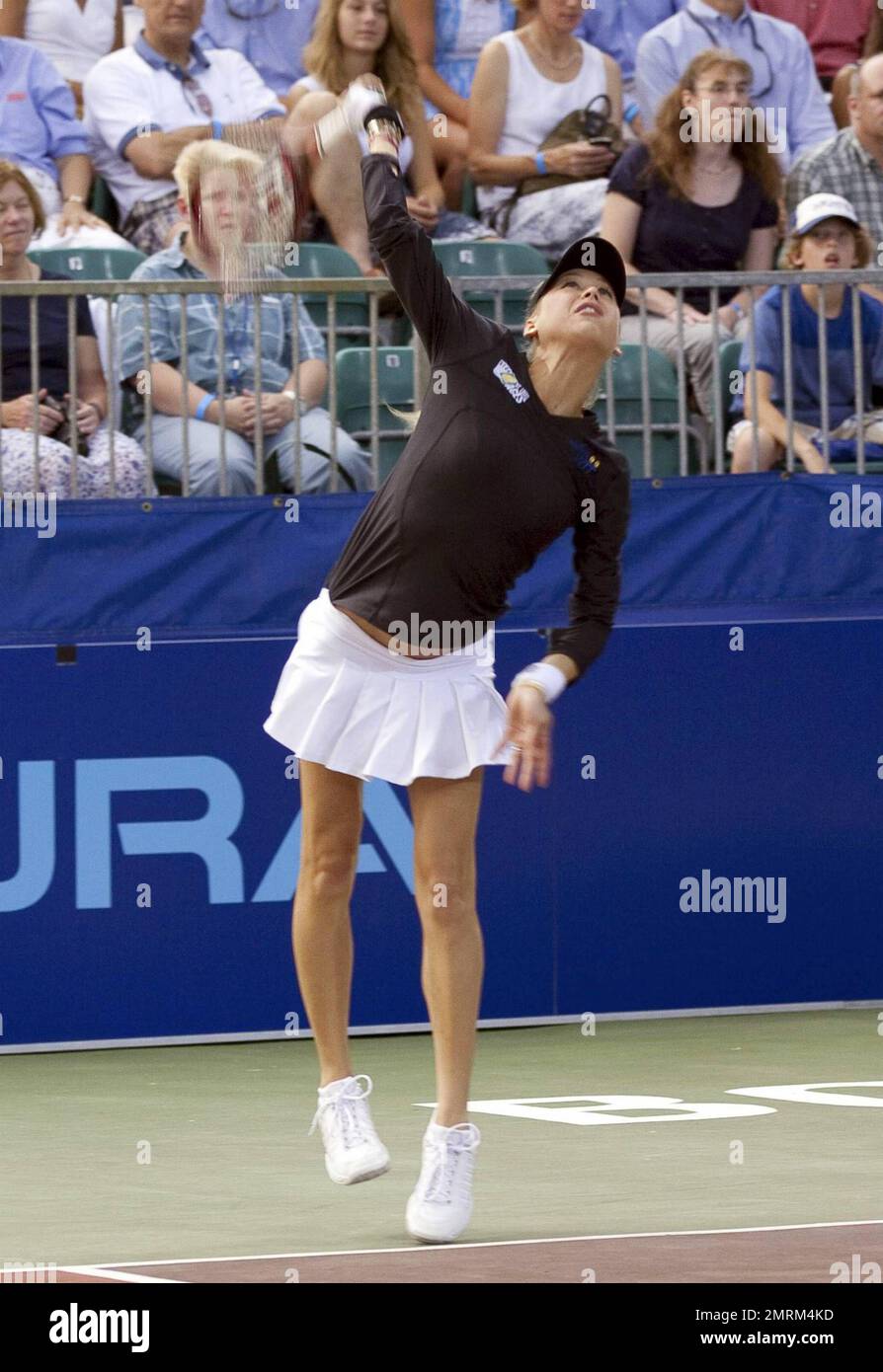 Anna Kournikova plays in the women's doubles match with the St. Louis ...