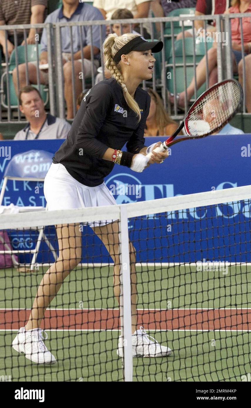 Anna Kournikova plays in the women's doubles match with the St. Louis ...