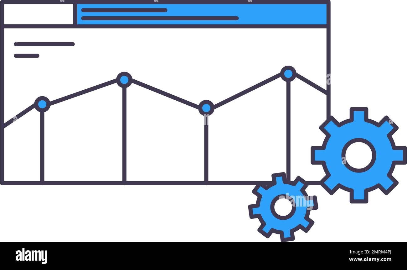 Cog wheel gear and information graph vector. Business teamwork icon ...
