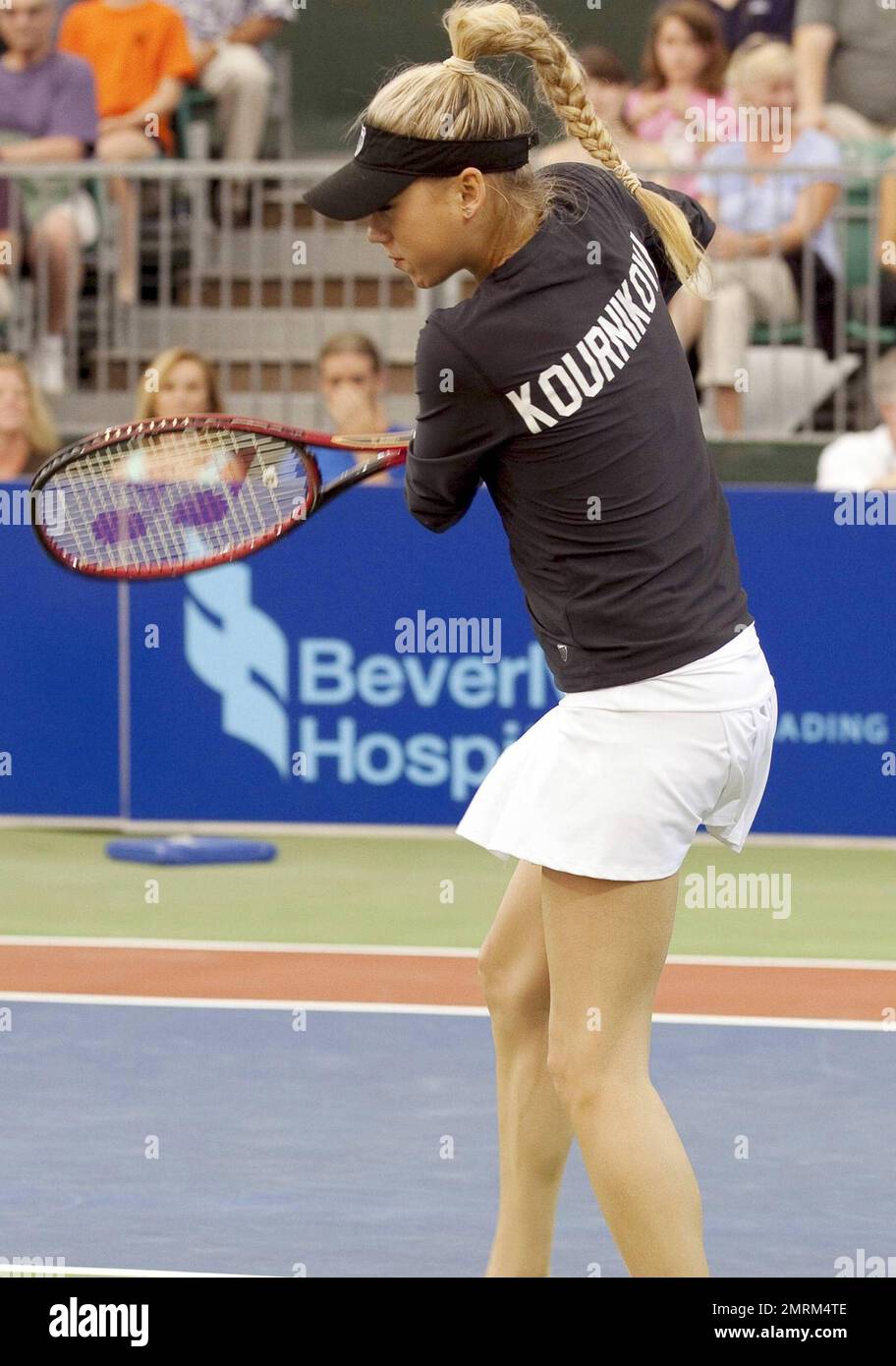 Anna Kournikova plays in the women's doubles match with the St. Louis ...