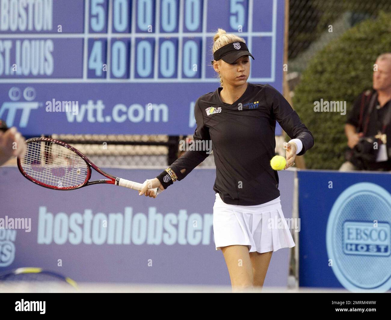 Anna kournikova during the womens doubles hi-res stock photography and ...