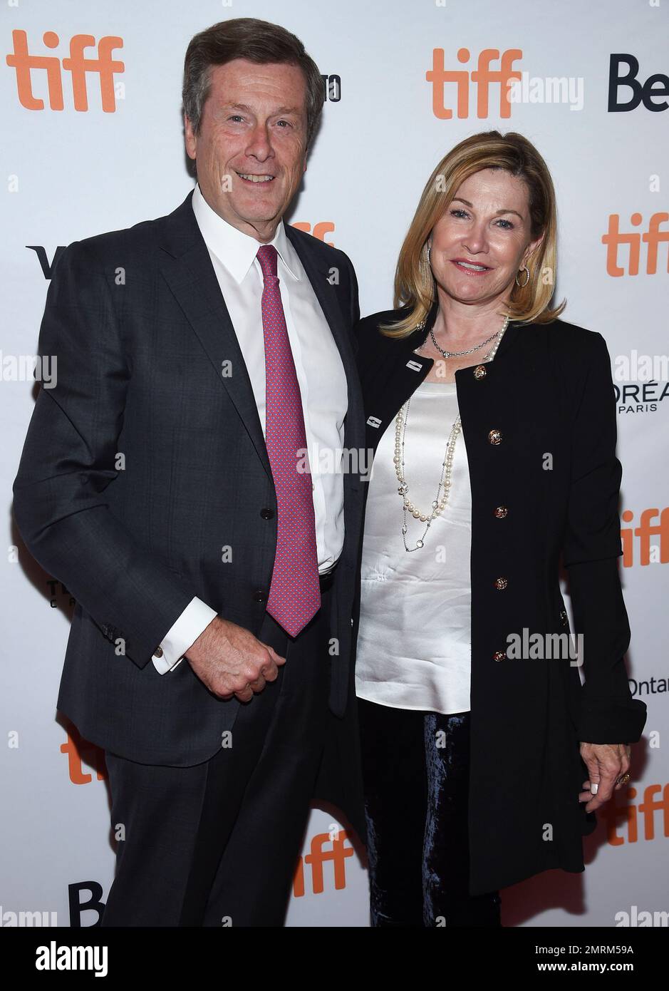 Toronto Mayor John Tory and wife Barbara Hackett attend the premiere ...