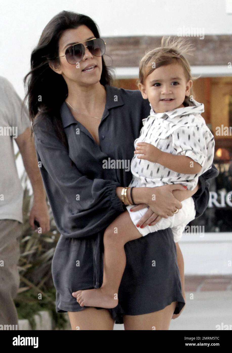 Kourtney Kardashian with partner Scott Disick and their son Mason Dash ...