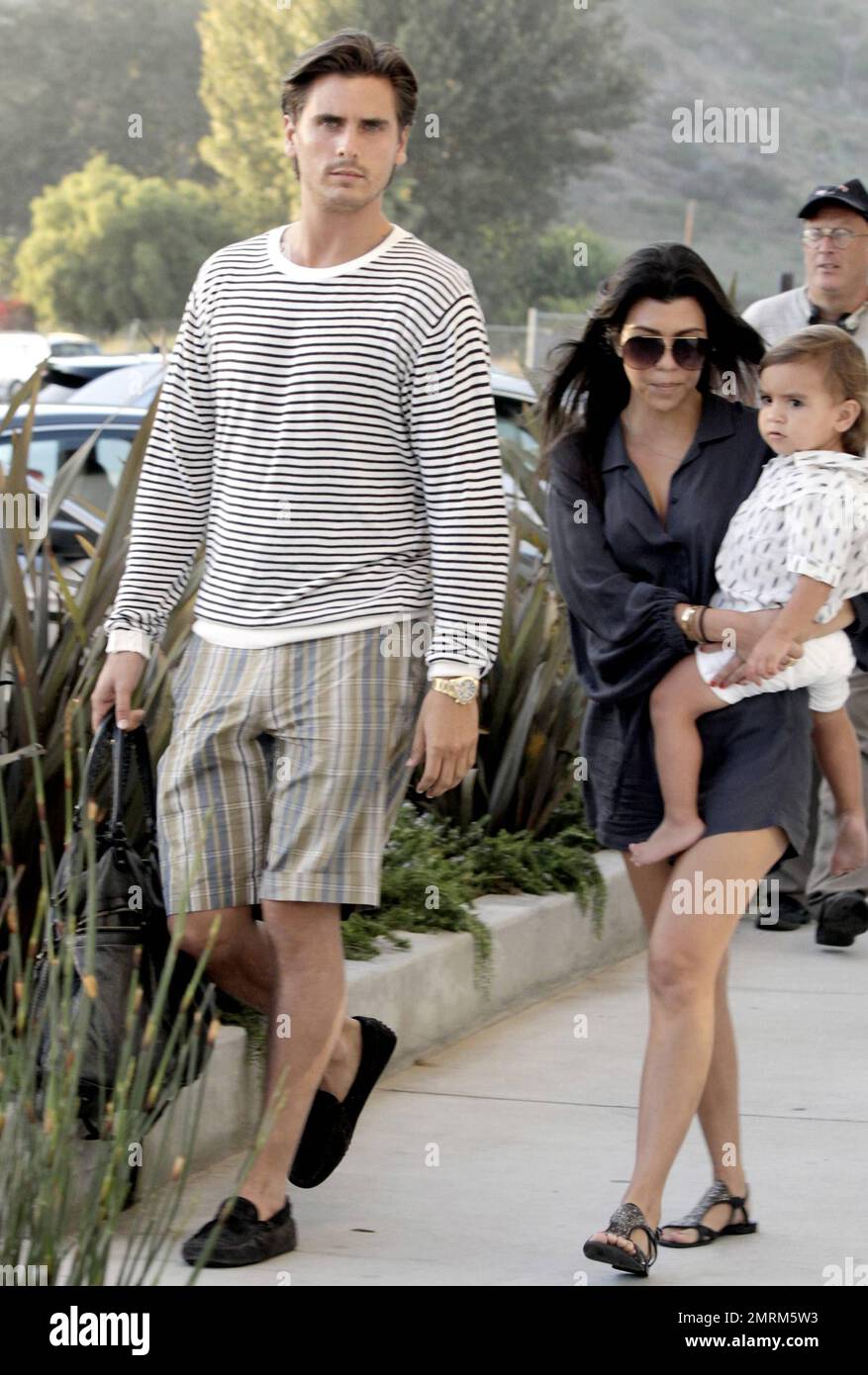 Kourtney Kardashian with partner Scott Disick and their son Mason Dash ...