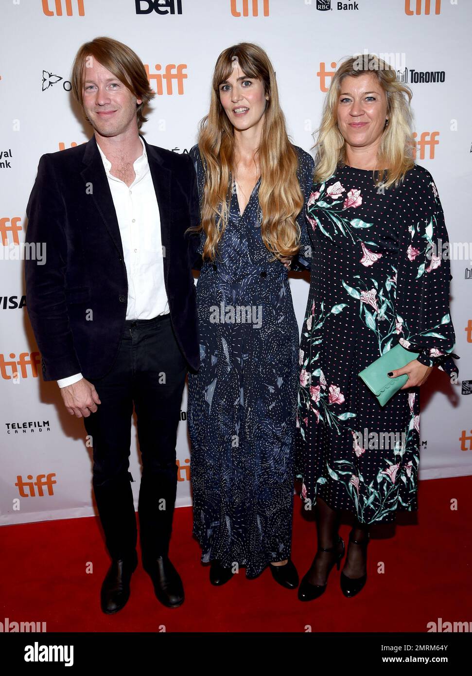 Patrik Andersson, from left, director Lisa Langseth and Frida Bargo ...