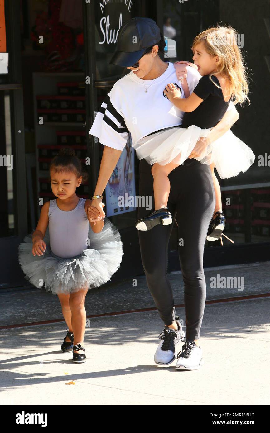 Kourtney Kardashian takes Penelope and North to Ballet class. Los ...
