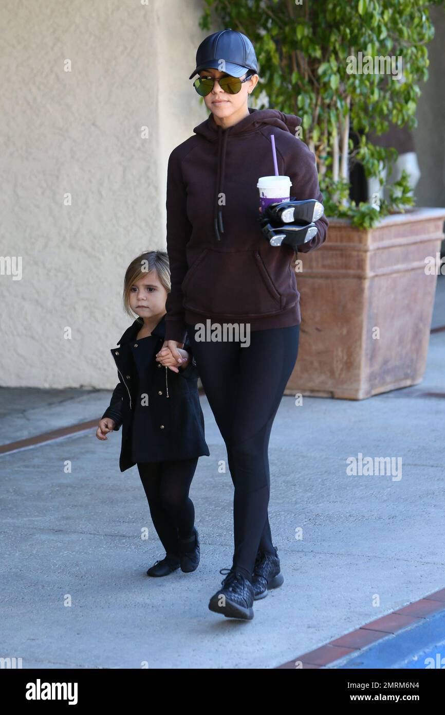 Kourtney Kardashian bring her daughter Penelope to ballet class. Los ...