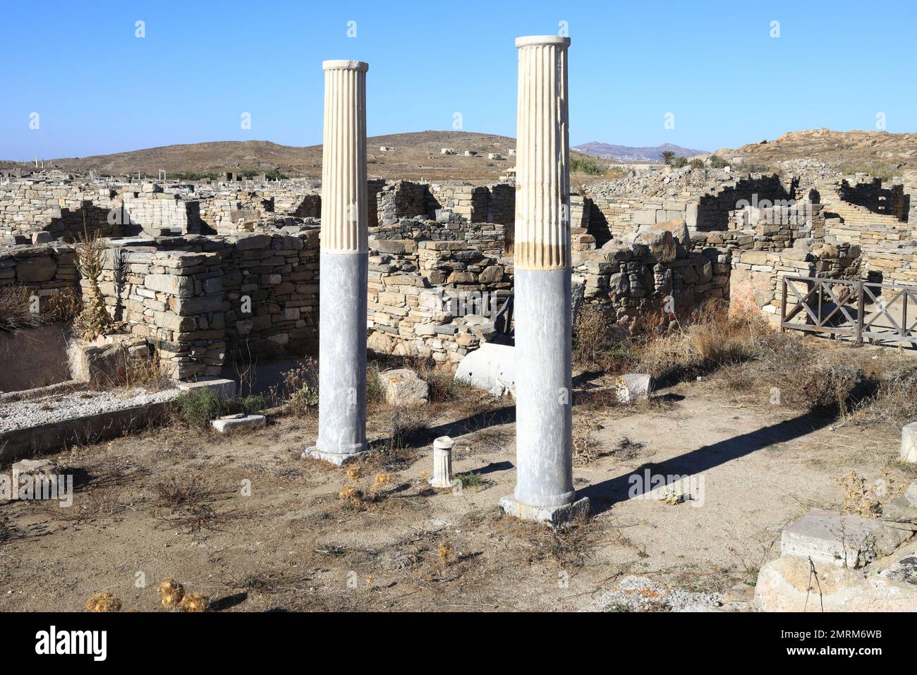 Ancient ruins of Dilos Stock Photo - Alamy