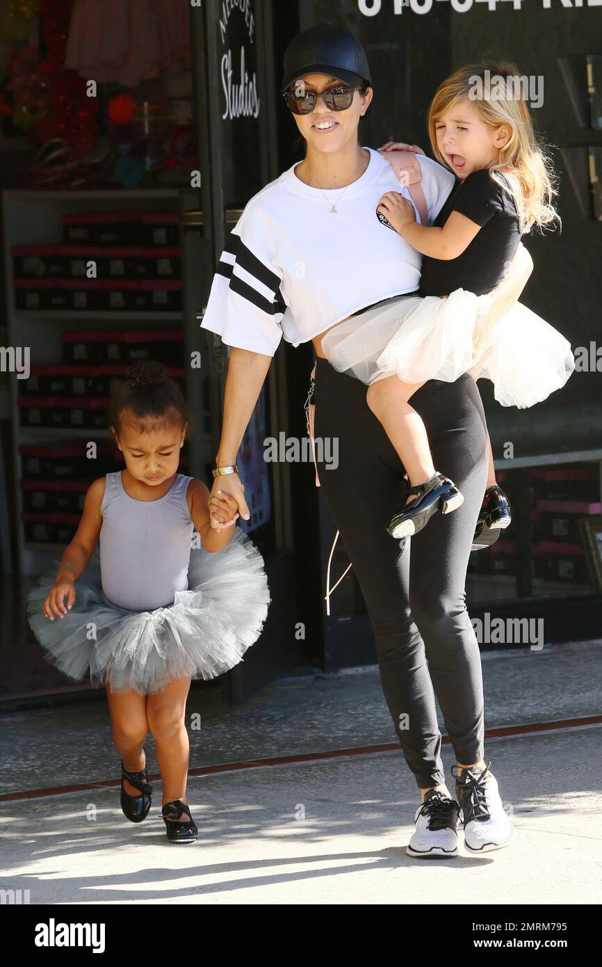 Kourtney Kardashian takes Penelope and North to Ballet class. Los ...