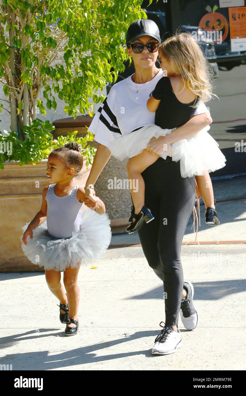 Kourtney Kardashian takes Penelope and North to Ballet class. Los ...