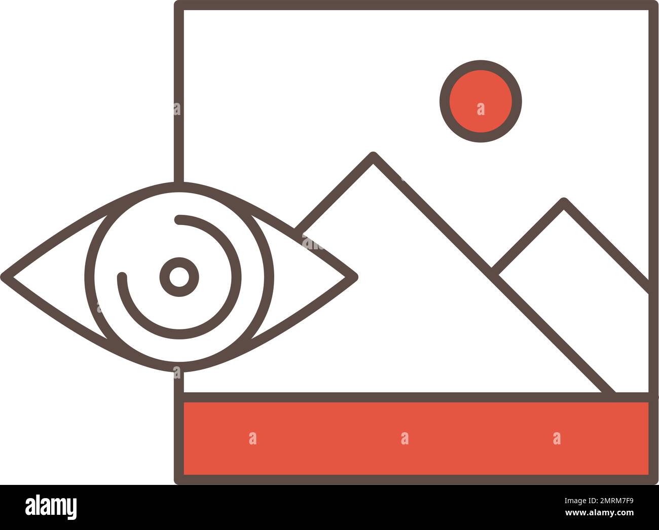 Vision icon. Vector business eye pictogram. View logo line. Sight look ...