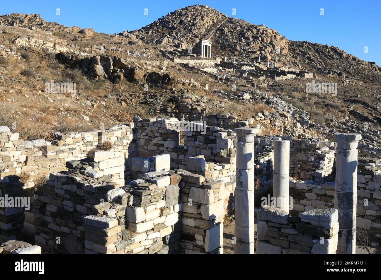 Ancient ruins of Dilos Stock Photo - Alamy