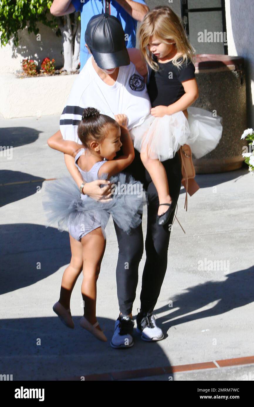 Kourtney Kardashian takes Penelope and North to Ballet class. Los ...