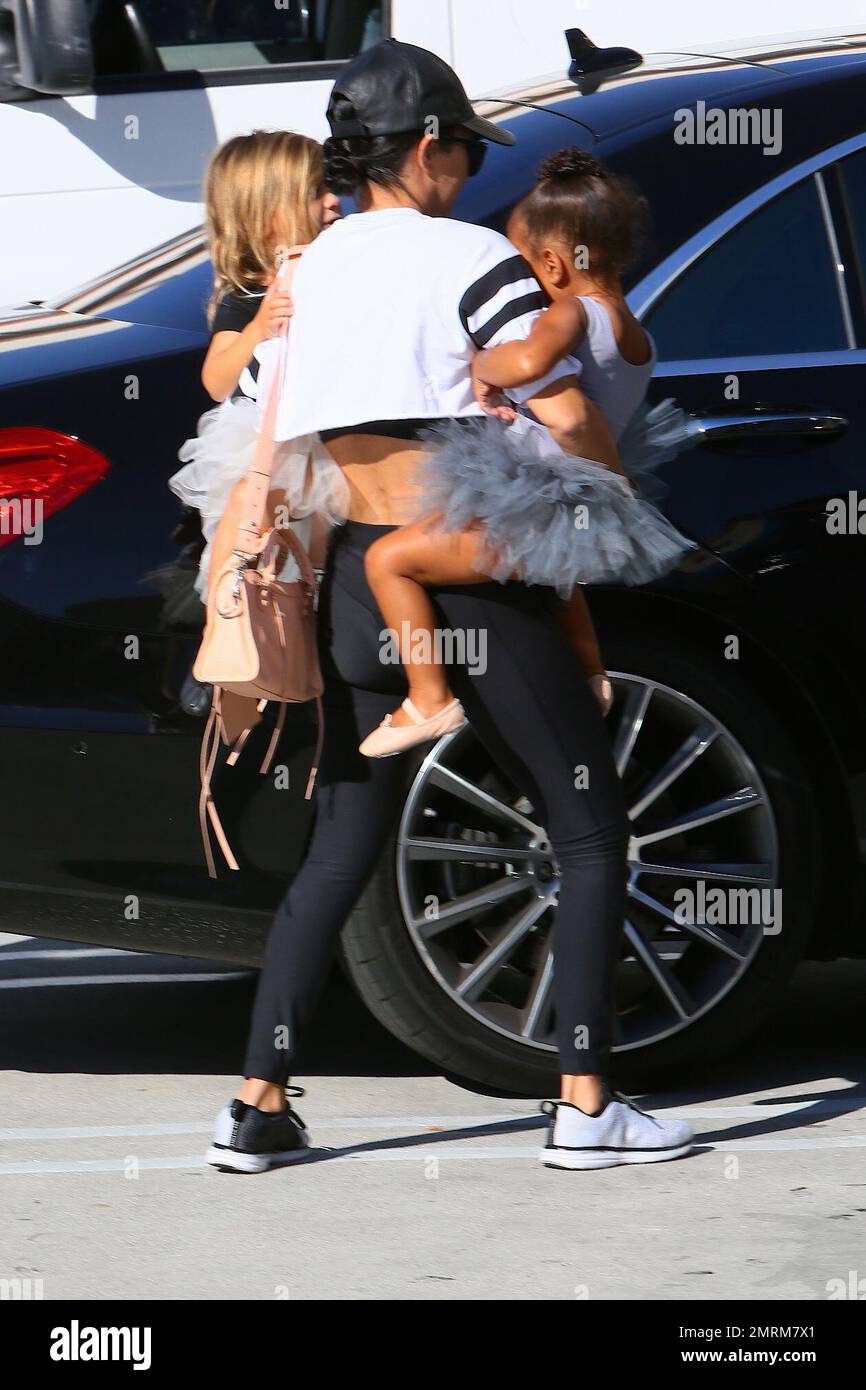 Kourtney Kardashian takes Penelope and North to Ballet class. Los ...