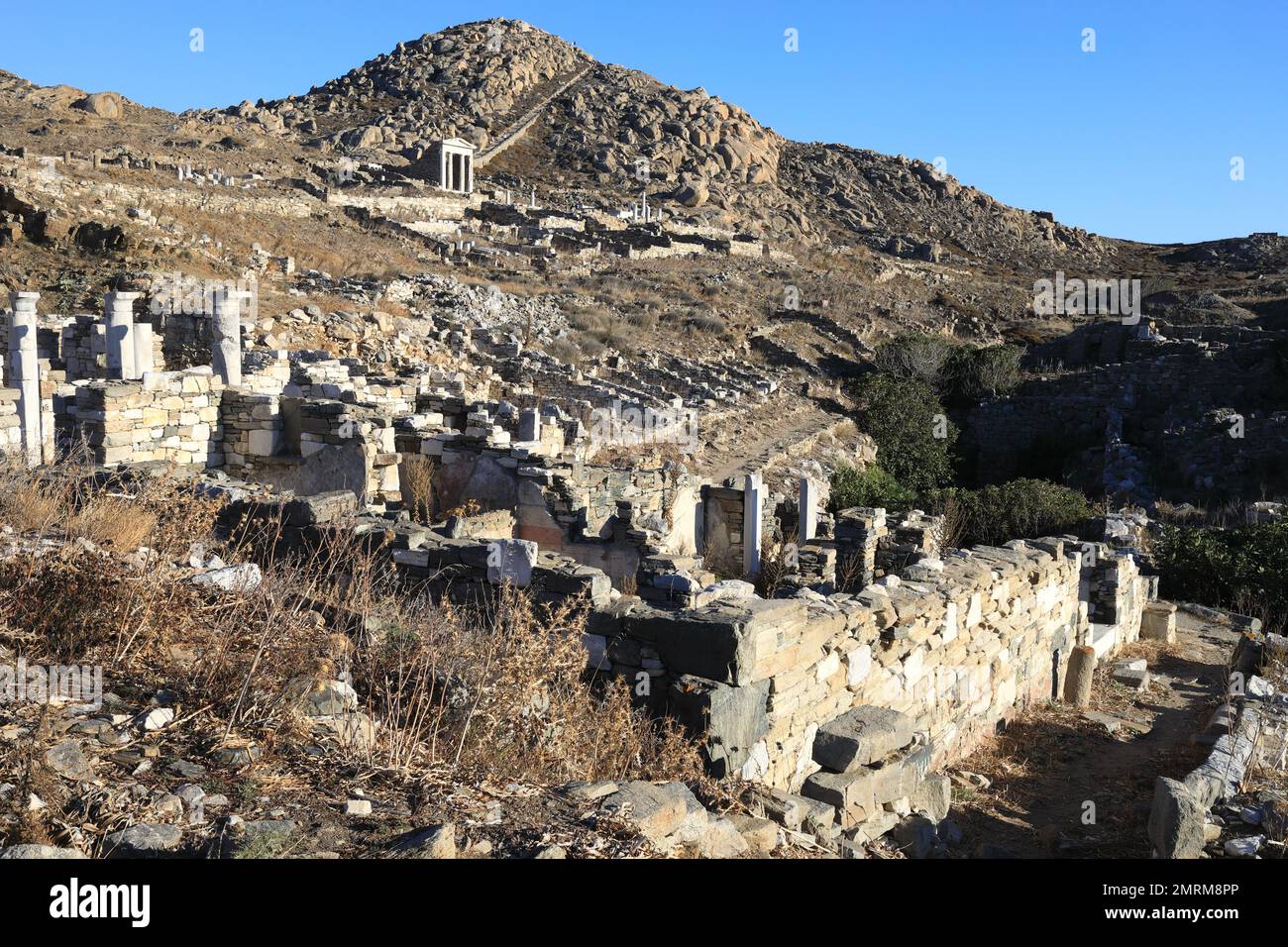 Ancient ruins of Dilos Stock Photo - Alamy